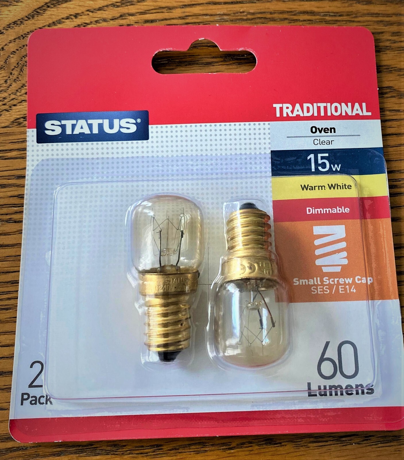 Oven Light Bulb, Status, clear, 15w Small screw Cap, 60 Lumens ...