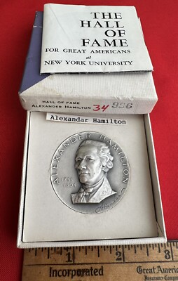 Hall Of Fame, Great Americans: ALEXANDER HAMILTON: 62g .999 Silver ...