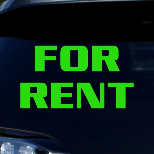 For Rent Sticker Decal - Select Color Size | eBay
