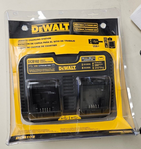 GENUINE DEWALT DCB102 12V-20V MAX Jobsite Charging Station NEW DUAL ...