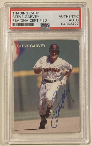 1986 Steve Garvey Scott Cunningham Broder Signed Baseball Card PSA/DNA ...