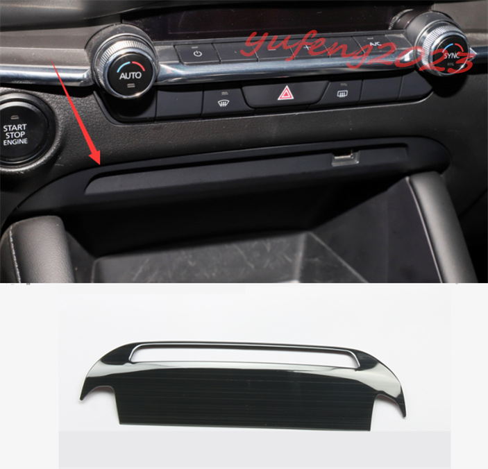 Black titanium Interior Console USB Panel Cover Trim For Mazda 3 2019 ...