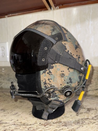 USMC Gentex HGU-84/P Flight Helmet Rotary Wing Pilot w/ MARPAT Cover ...
