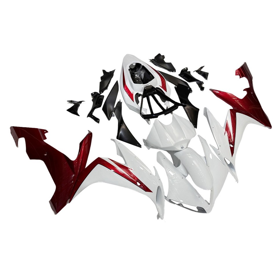 White Candy Red Fairings for Yamaha YZF R1 2004 2005 2006 ABS Injection ...