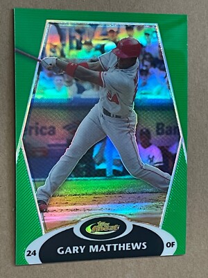 2008 Topps Finest GARY MATTHEWS #54 Green Refractor SP /199 Angels | eBay