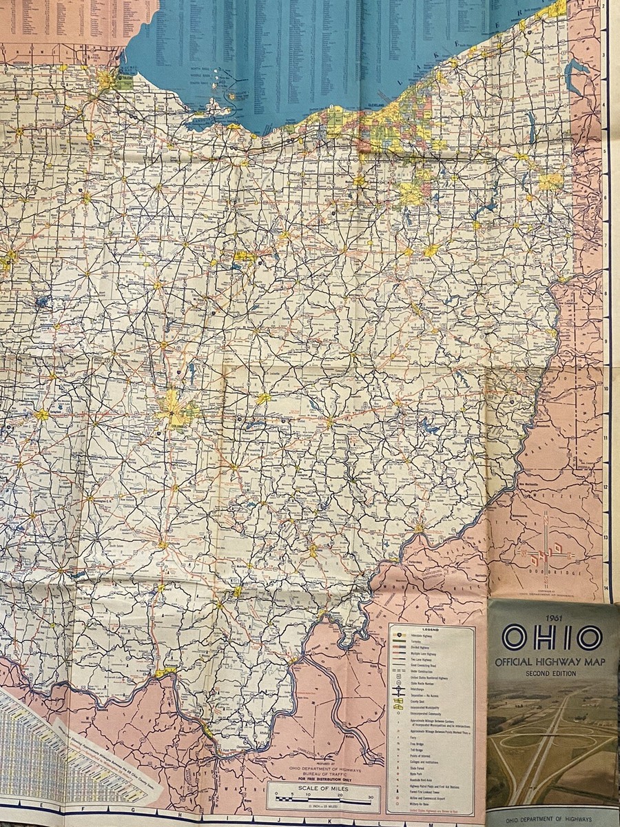 Printable Ohio Maps Highways Lakewood Ohio US PDF Map Vector Exact