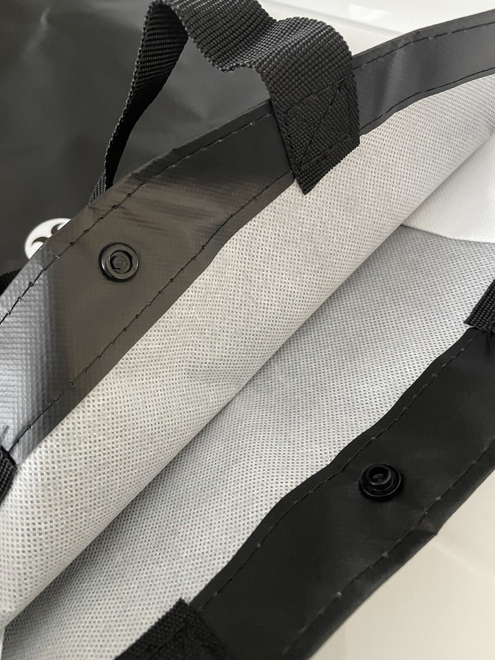 Lululemon Reusable Bag Tote Snap Closure Large Size 16x14x6.5" Black ...
