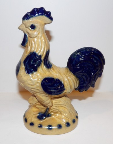 1991 BBP BEAUMONT BROTHERS POTTERY FOLK ART SALT GLAZE ROOSTER/CHICKEN ...
