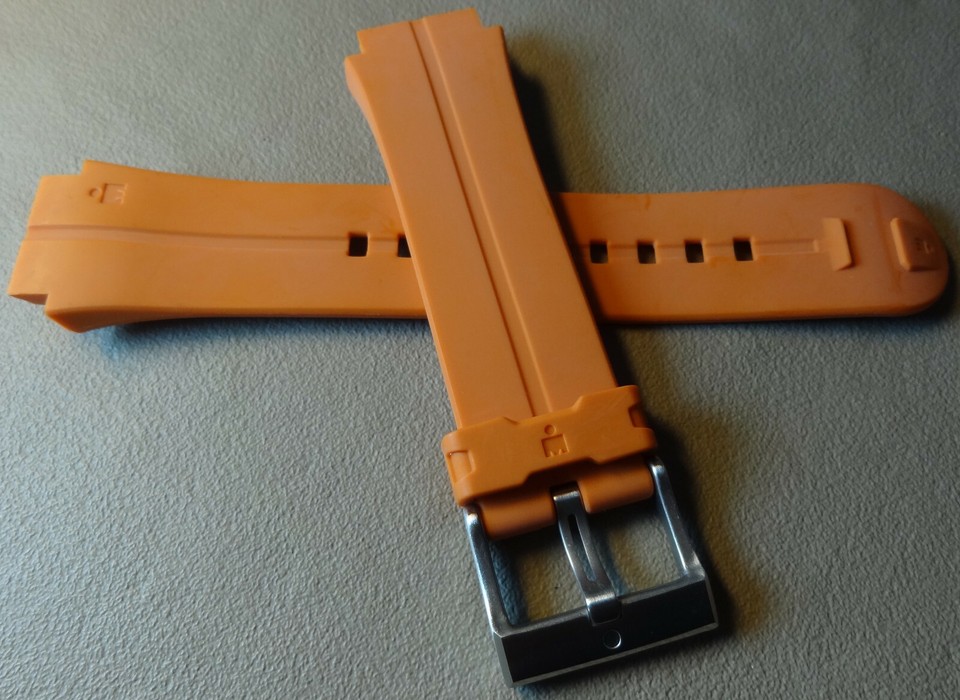 Only Fits #T5K351 Timex 20mm Elite 100m Orange Ironman Triathlon Watch ...