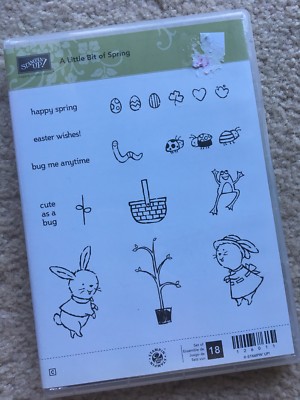 Stampin Up A LITTLE BIT OF SPRING bunny rabbit easter clover ladybugs ...