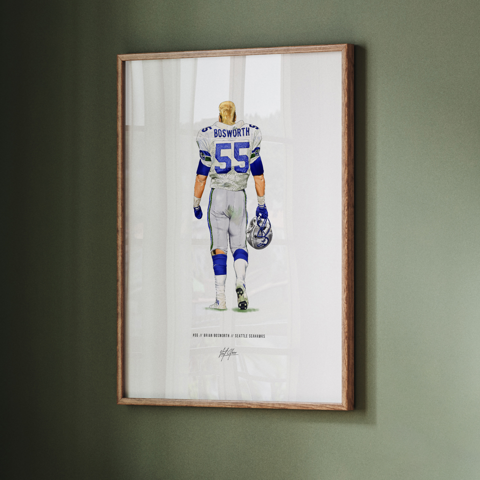 Brian Bosworth Poster Seattle Seahawks Football The Boz 8x10 Art Print ...
