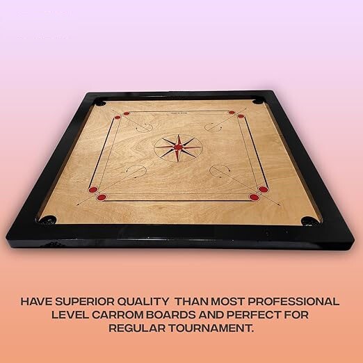 29" FULL SIZE CARROM BOARD with 4 MM PLY With Wooden COINS + ACRYLIC ...
