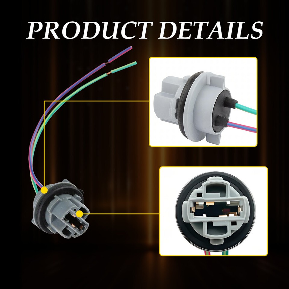 2x 7440 T20 7441 992 Bulb Socket Turn Signal Harness Light Wire Plug ...