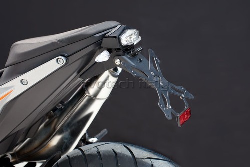 EVOTECH PORTATARGA REGOLABILE + FARO KTM DUKE 790 2018-2023 + LUCE ...