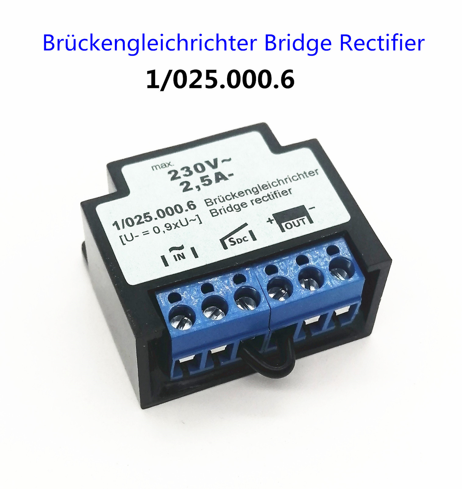 1/025.000.6 230V 2.5A Motor Brake Rectifier Brückengleichrichter Bridge ...