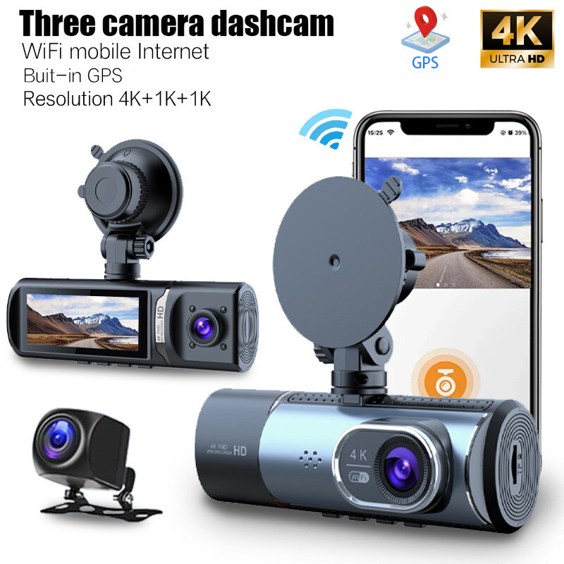 4K Smart Car Dash Cam Camera 3840×2160P Car DVR GPS WIFI Video Recorder ...