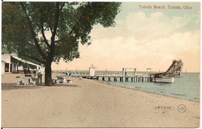 Scene at Toledo Beach in Toledo OH Postcard Amusement Park | eBay