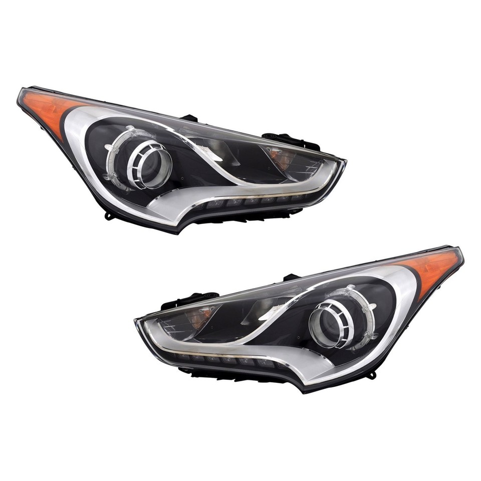 For Hyundai Veloster 12-17 Headlight Set Driver & Passenger Side ...