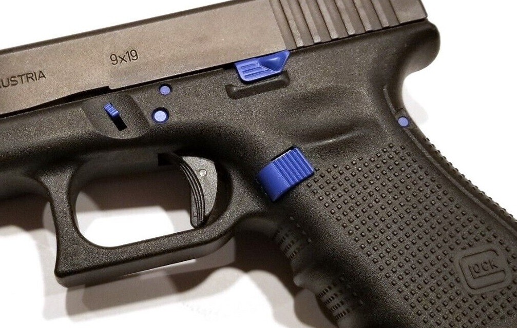 Blue Glock Slide