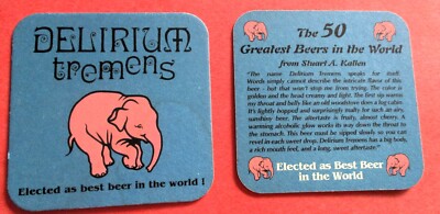 Delirium Tremens (Pink Elephant) (Belgium) Ale Beer Coaster Beer Mat | eBay