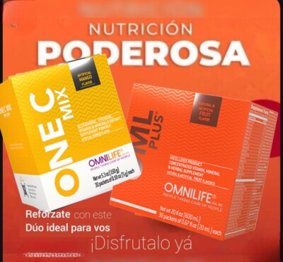 1 Box ONE C MIX + 1 Box OMNI PLUS OMNILIFE Nutrición Poderosa. | eBay