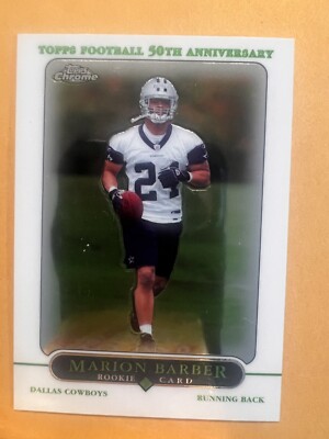 Marion Barber 2005 Topps Chrome Rookie Football Card #223 Cowboys ...