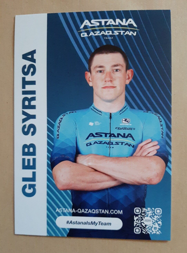 CYCLISME carte cycliste GLEB SYRITSA équipe ASTANA QAZAQSTAN 2023 | eBay