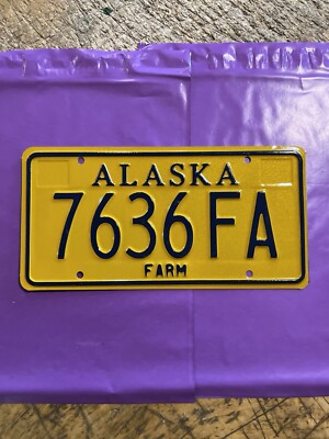 LICENSE PLATES Alaska farm 7636FA | eBay