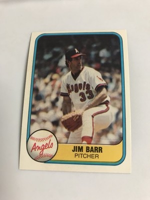 1981 Fleer California Angels Jim Barr | eBay