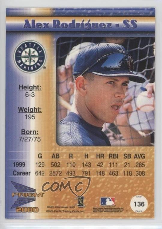 2000 Pacific Prism Alex Rodriguez #136 | eBay