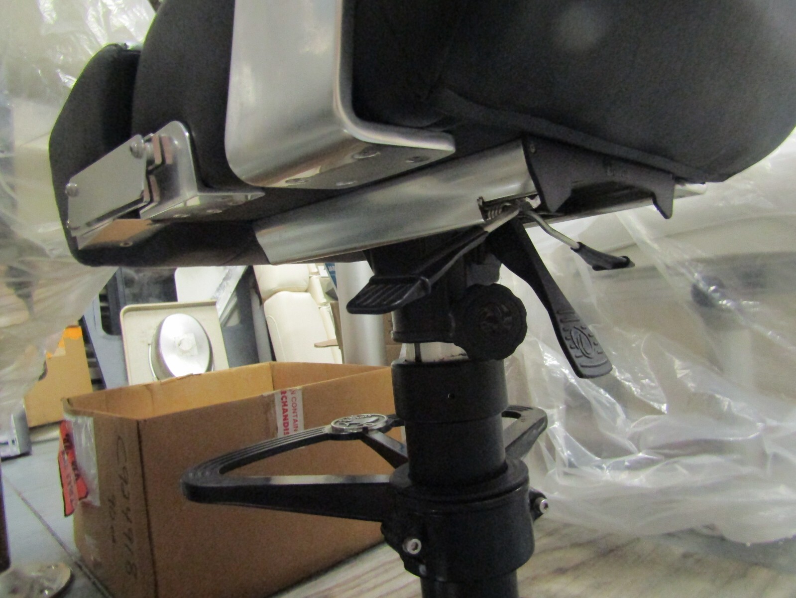 POMPANETTE HELM SEAT w/ PEDESTAL and FOOTREST - BLACK | eBay