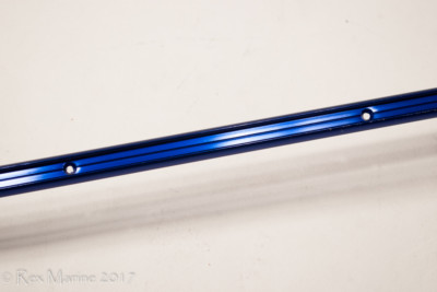 Rub Rail 5/8 tall Aluminum Blue anodized BT1672 accepts rubber insert ...