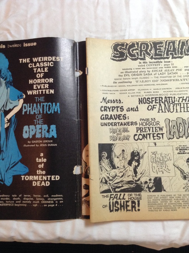 1973 Skywald Horror-Mood Scream Vol. 1 #3 Magazine Comic Edgar Allan ...