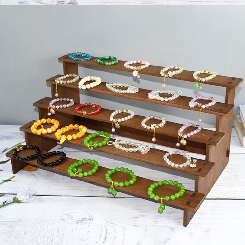 Wooden Display Shelf Organizer Collectibles Display Stand Holder ...