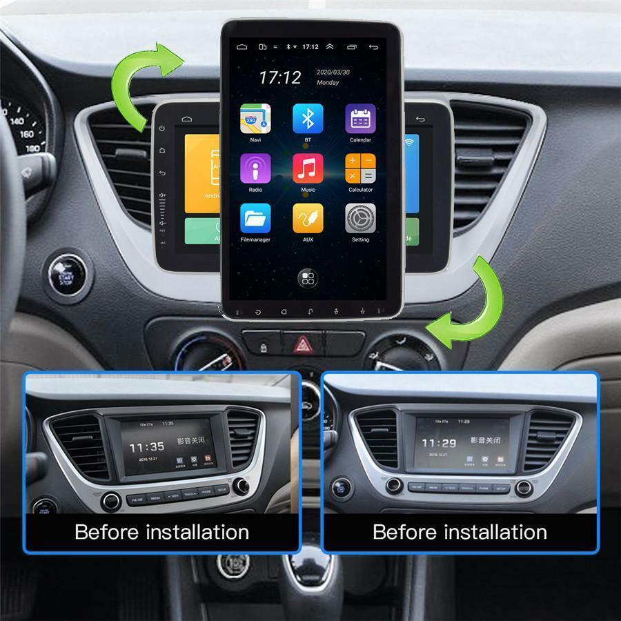 Double 2DIN 10.1in Android 9.1 Touch Screen 1+16GB Car Stereo Radio GPS ...