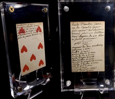 1700’s Old Europe Double Side Scripted Document Antique Playing Cards ...