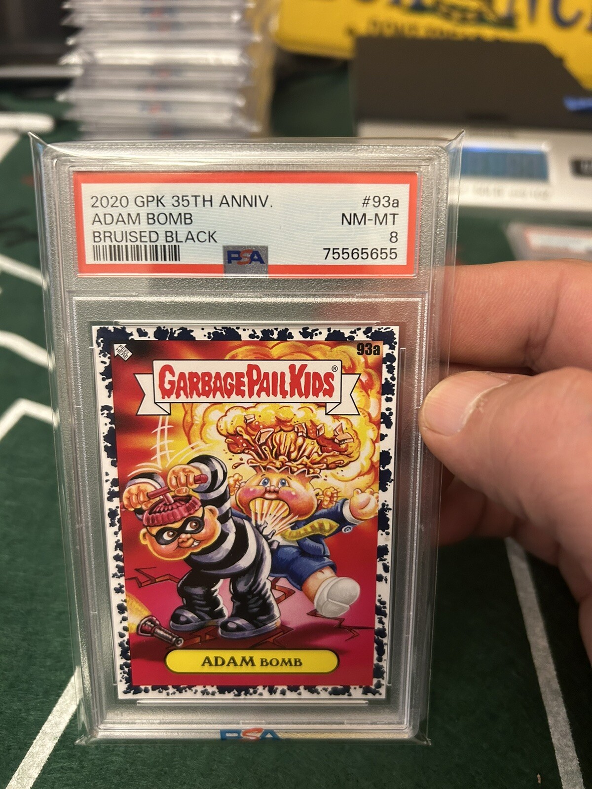 2020 GPK 35th Anniversary Adam Bomb Bruised Black PSA 8 Pop 1 🤩 | eBay