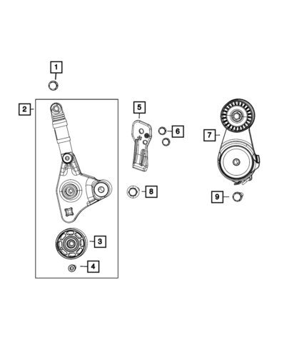 MOPAR Belt Tensioner 5281956AA | eBay