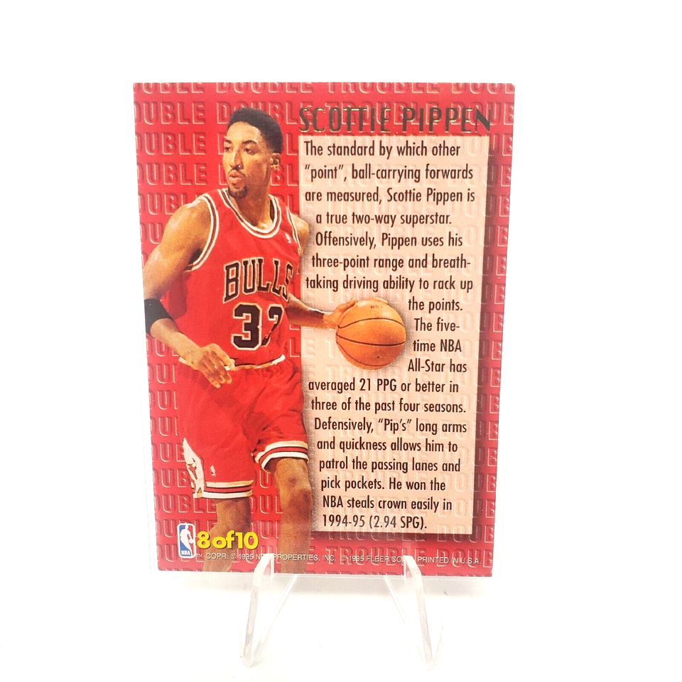 1995-96 Fleer Ultra Scottie Pippen #8 Double Trouble Insert Card ...