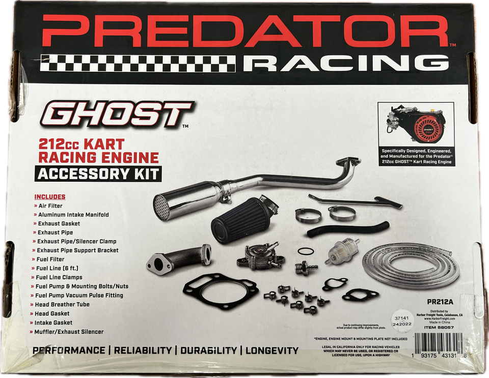 PREDATOR GHOST 212cc Kart Racing Engine Accessory Kit, PR212A, 58057 | eBay