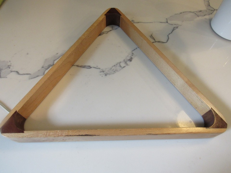 BRUNSWICK AUTHENTIC AMERICAN POOL BALL WOOD BILLIARDS RACK | eBay