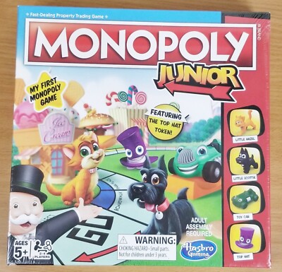 Monopoly Junior Board Game New Sealed Top Hat Token 2017 | eBay