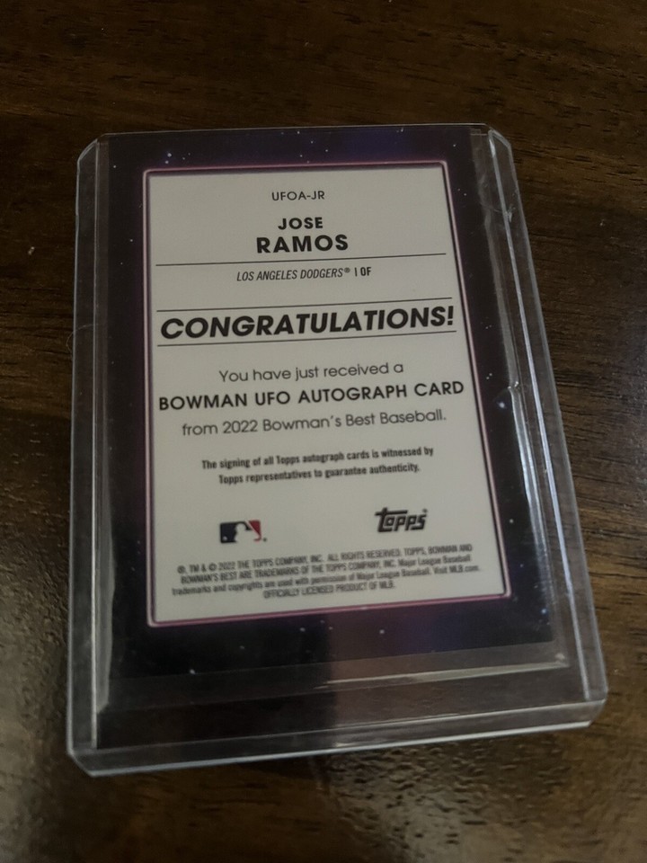 2022 Bowman's Best - Bowman UFO #UFO-23 Jose Ramos #26/250 (RC) Auto on ...