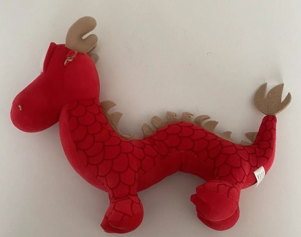 Hong Kong Red Gold Dragon Stuffed Plush Animal 13” Soft Toy | eBay