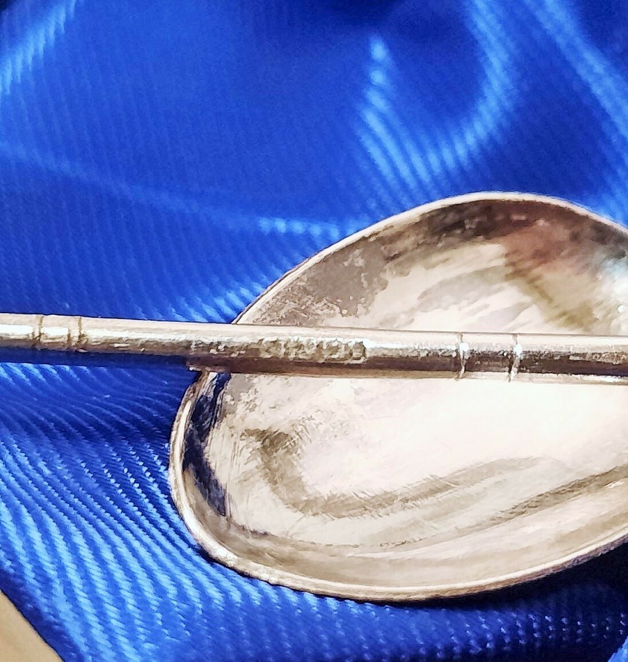 1950 CHINA vtg chinese sterling silver teaspoon hong kong dragon coin ...