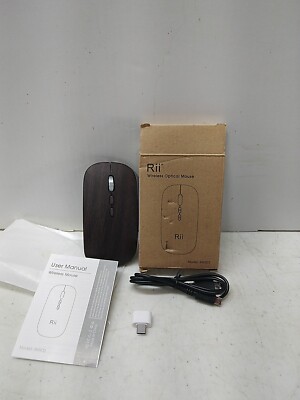 Brand New In Box Wireless Optical Mouse Rechargeable Wood Grain 5 ...