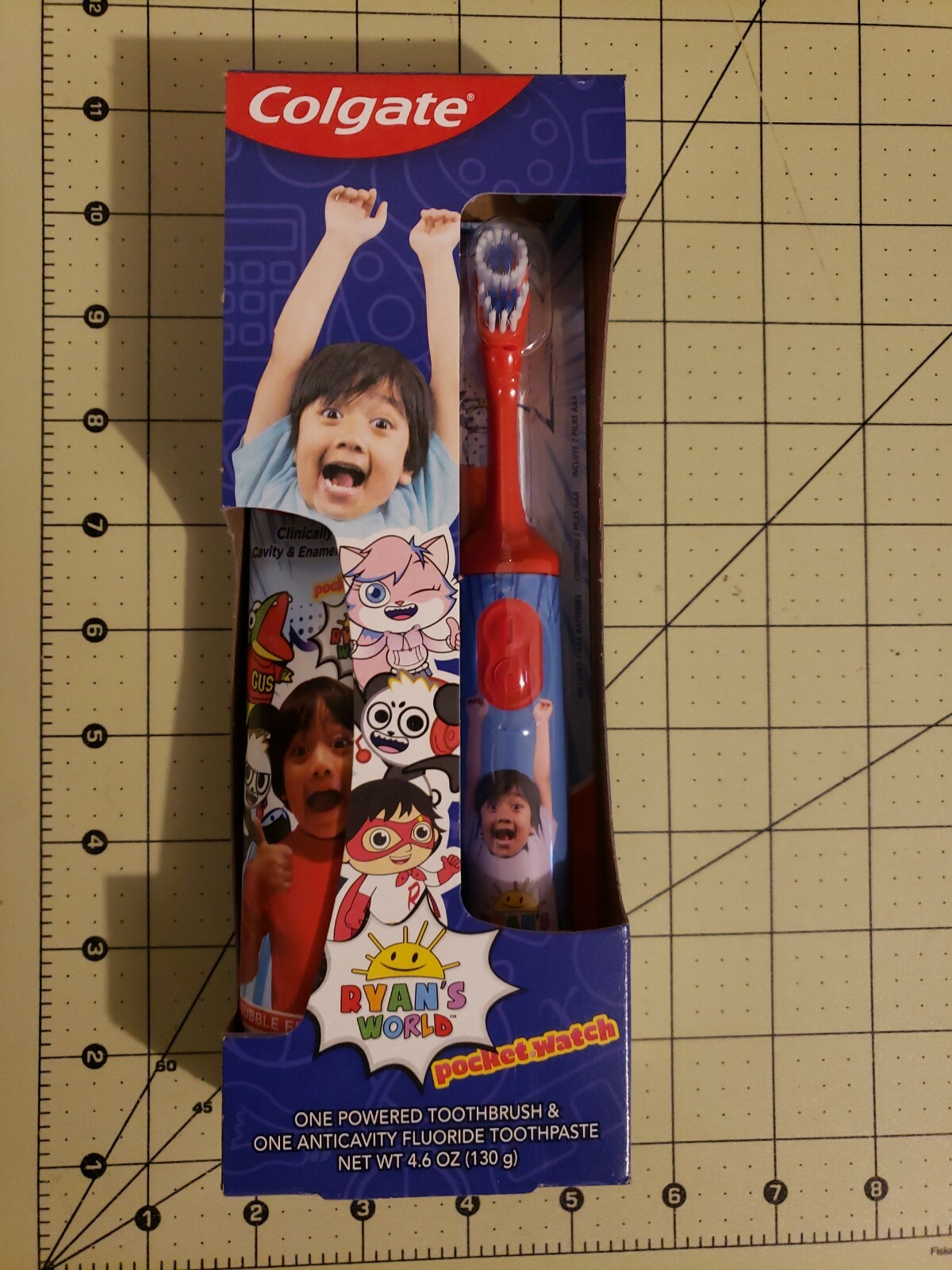 Ryan's World Colgate KIDS Power Toothbrush & Bubblefruit Toothpaste EXP ...