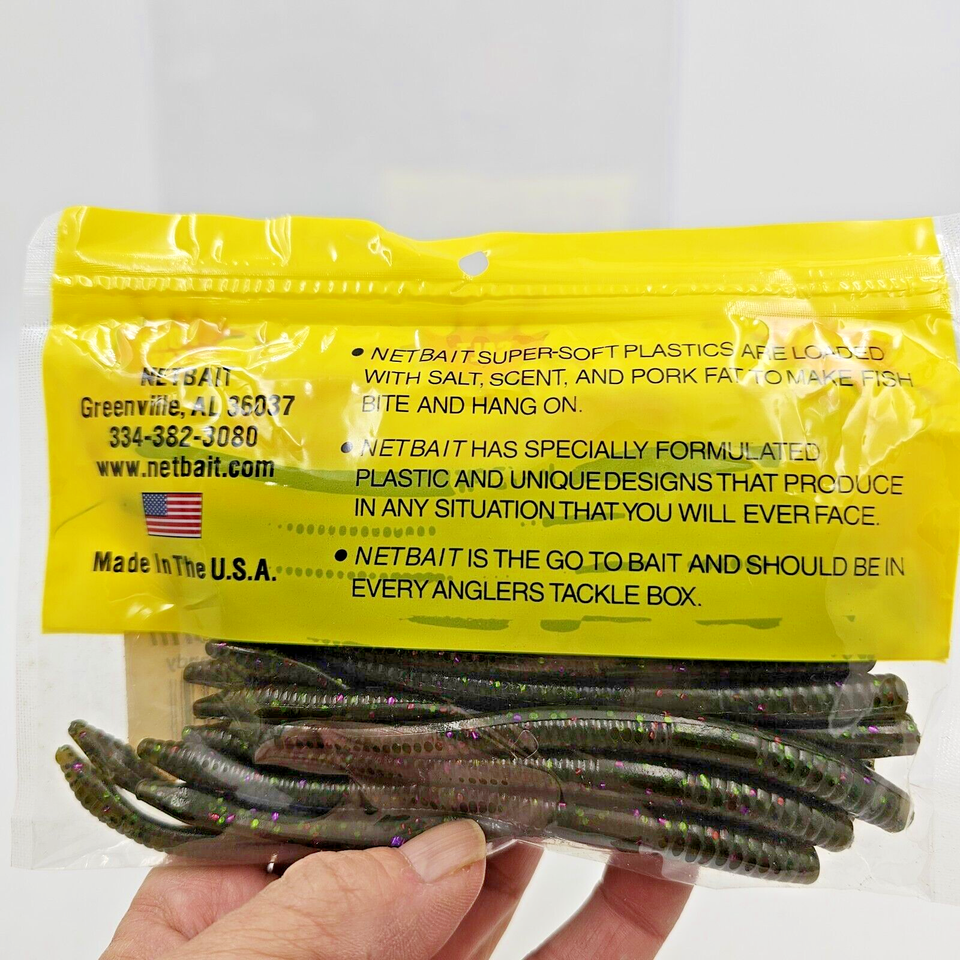Netbait Finesse Worm Discontinued Colors Available 20 Count Pack You ...
