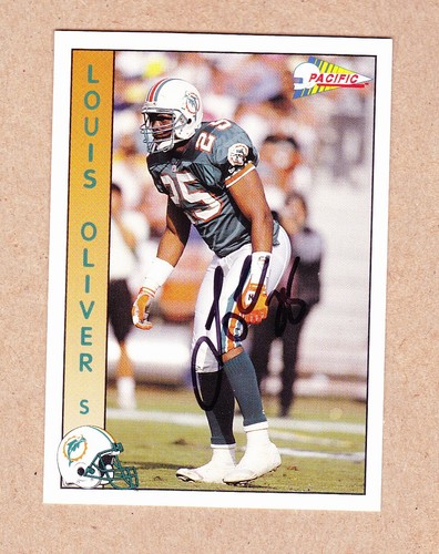 Louis Oliver signed 1992 Pacific card #167 Miami Dolphins | eBay