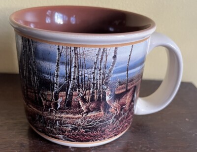 Vintage Terry Redlin 2002 Wildlife Art “The Birch Line” White Tail Deer ...